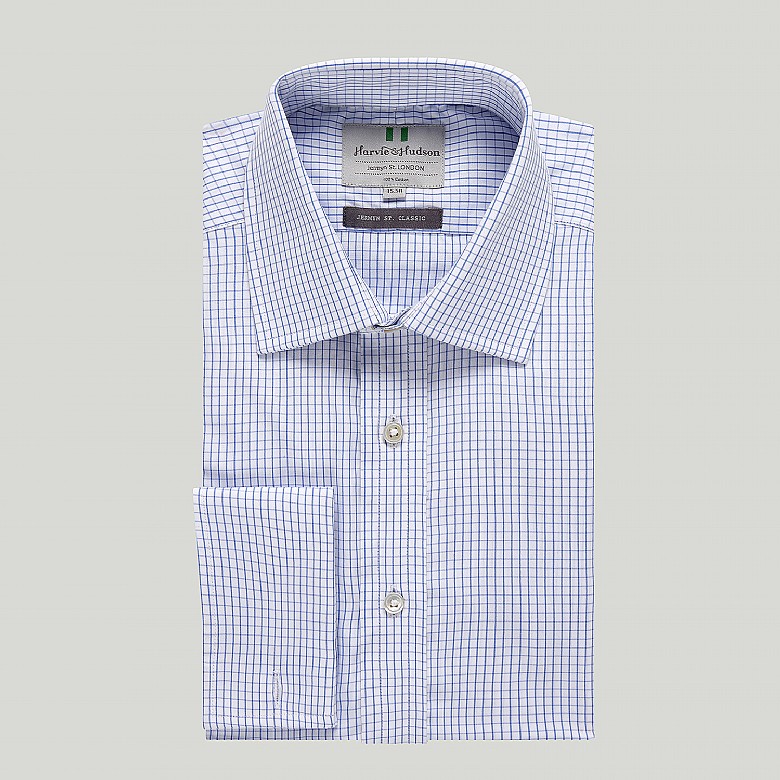 Blue Graph Check Shirt
