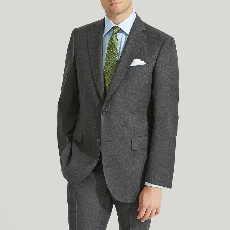 Men's Grey Flannel Wool Suit