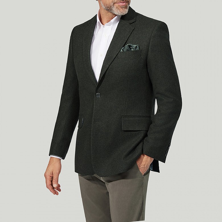 Men's Dark Green Flannel Jacket