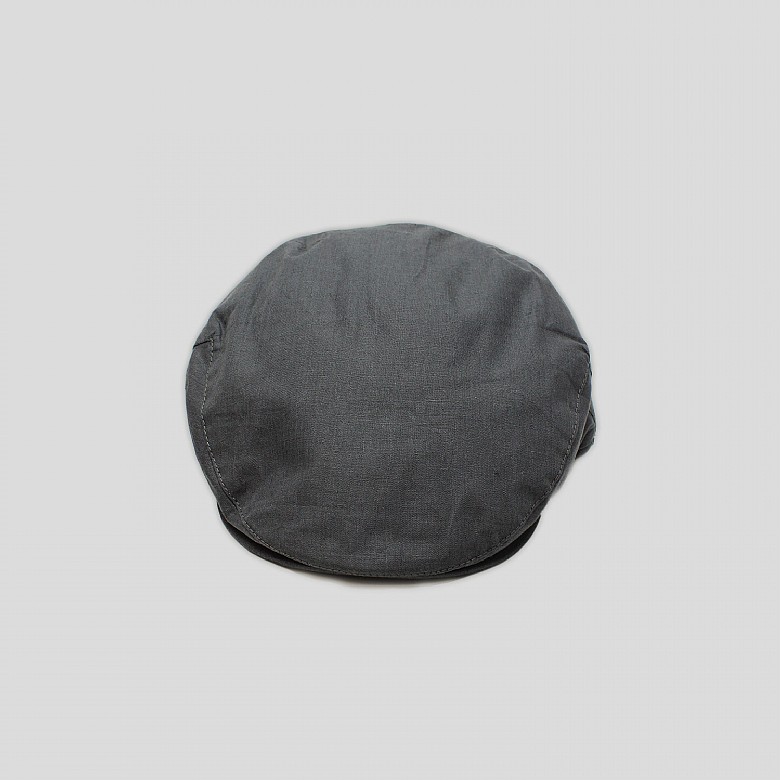Men's Slate Grey Irish Linen Flat Cap
